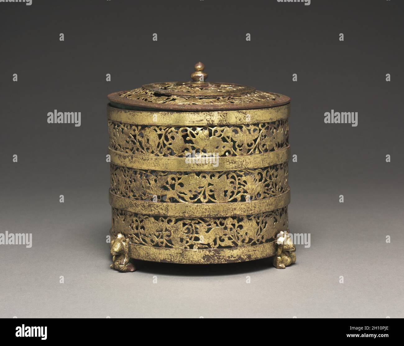 Cylindrical Container with Cover (Lian), 100 BC-100 AD. China, Han ...