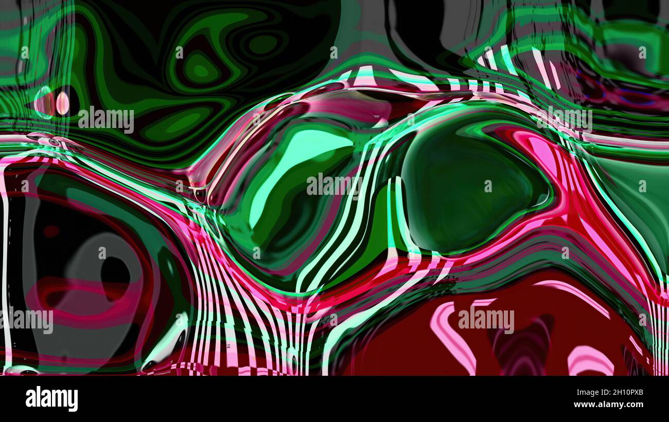 3d illustration - liquid abstract organic form Stock Photo - Alamy