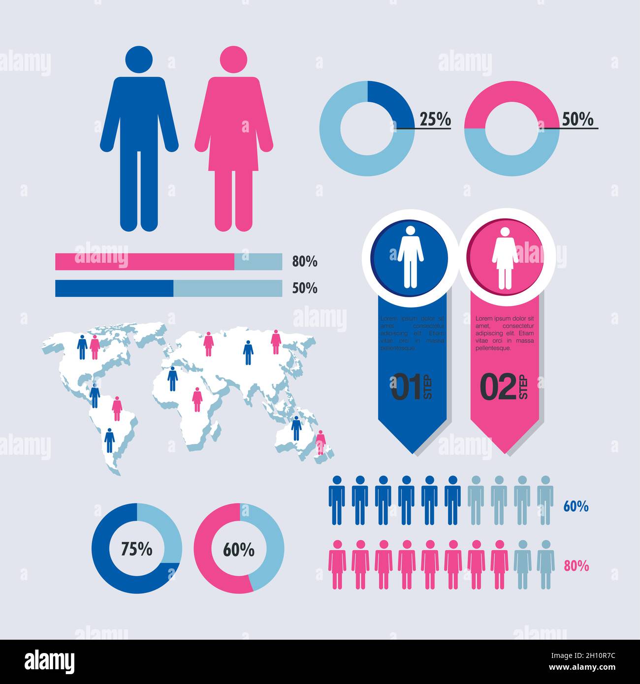 seven population infographic icons Stock Vector Image & Art - Alamy
