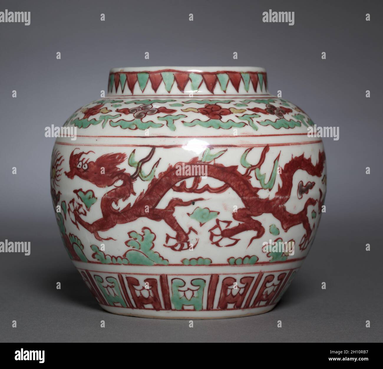 Porcelain with underglaze blue and overglaze colour enamel hi-res stock ...