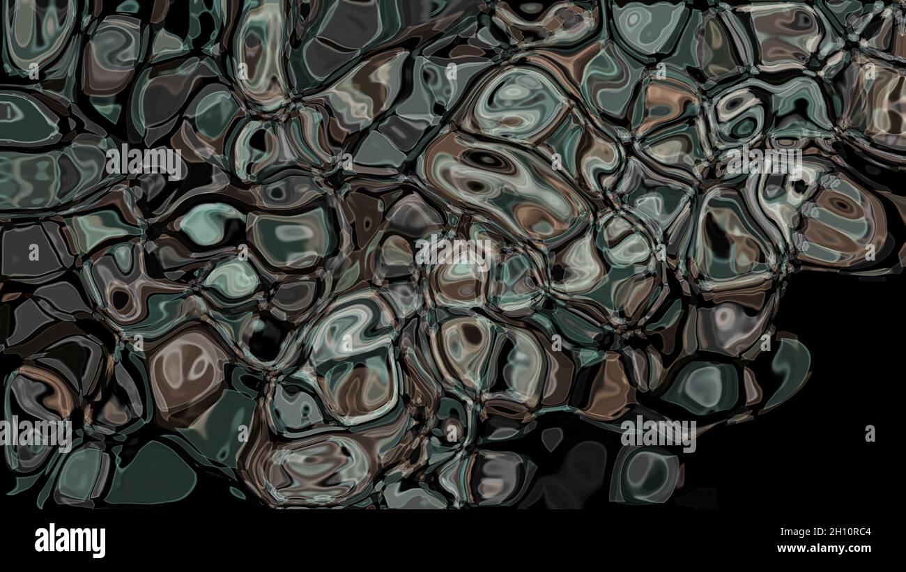 3d illustration - liquid abstract organic form Stock Photo - Alamy
