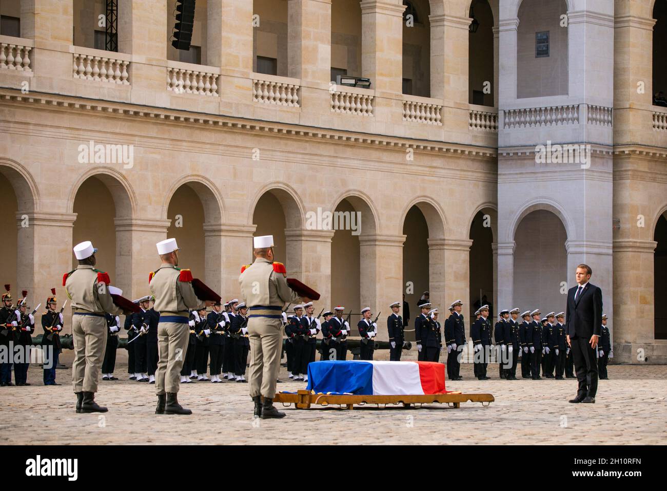 Paris, France. 15th Oct, 2021. French President Emmanuel Macron in ...