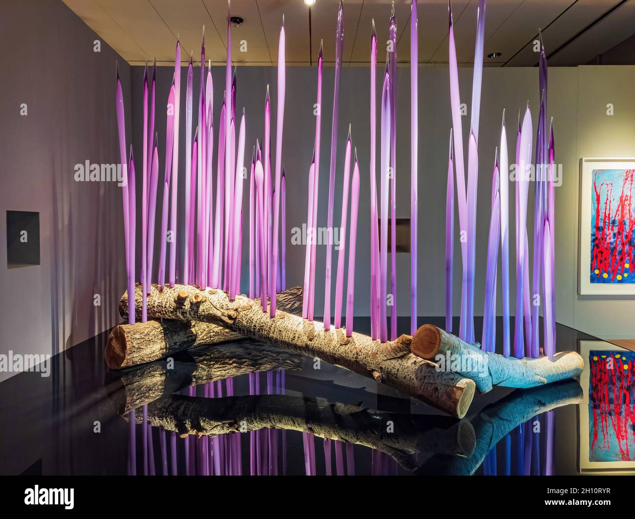 Oklahoma, OCT 2, 2021 - Dale Chihuly, The Collection exhibit in the ...