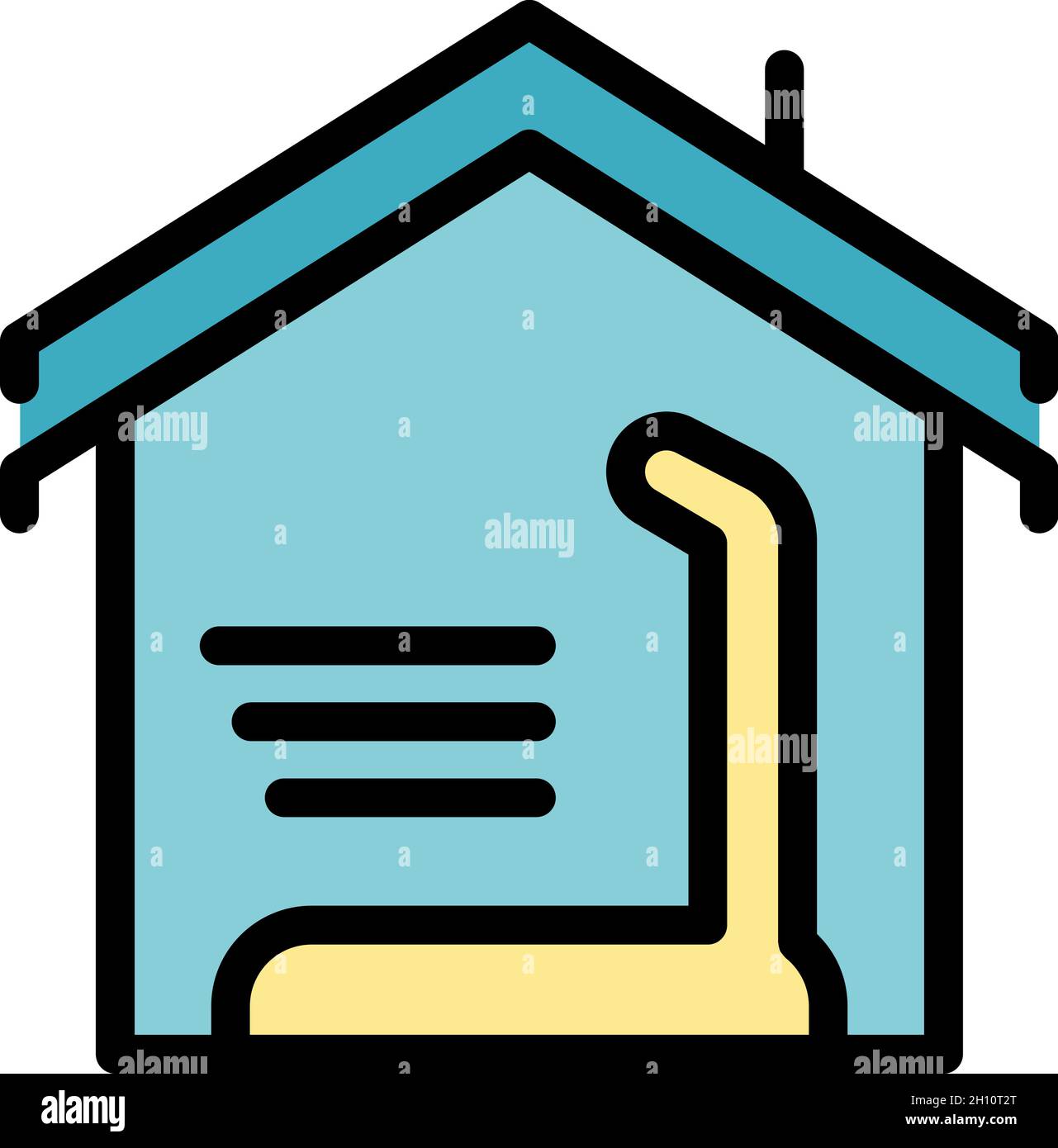 Home training icon. Outline home training vector icon color flat ...