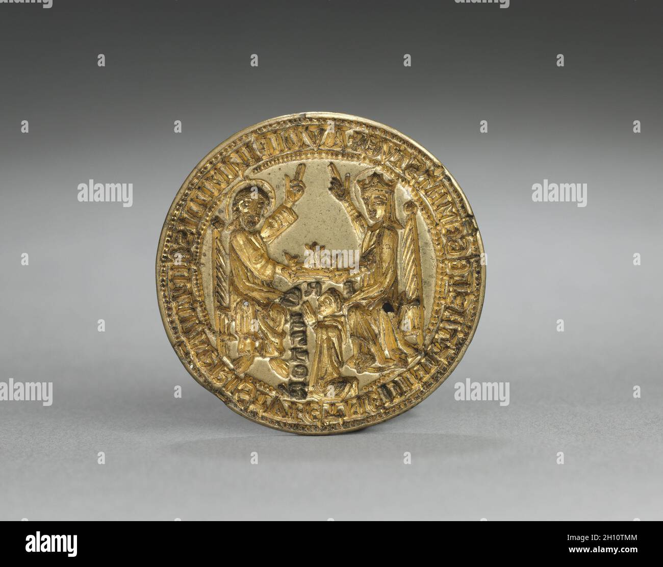 Almond-Shaped Seal: Coronation of the Virgin with a Kneeling Monk, 1300 ...