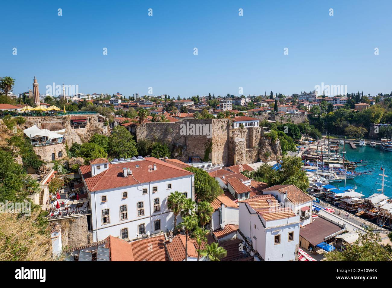 Antalya Old City Kaleici View In Resort City Of Antalya Turkey Stock