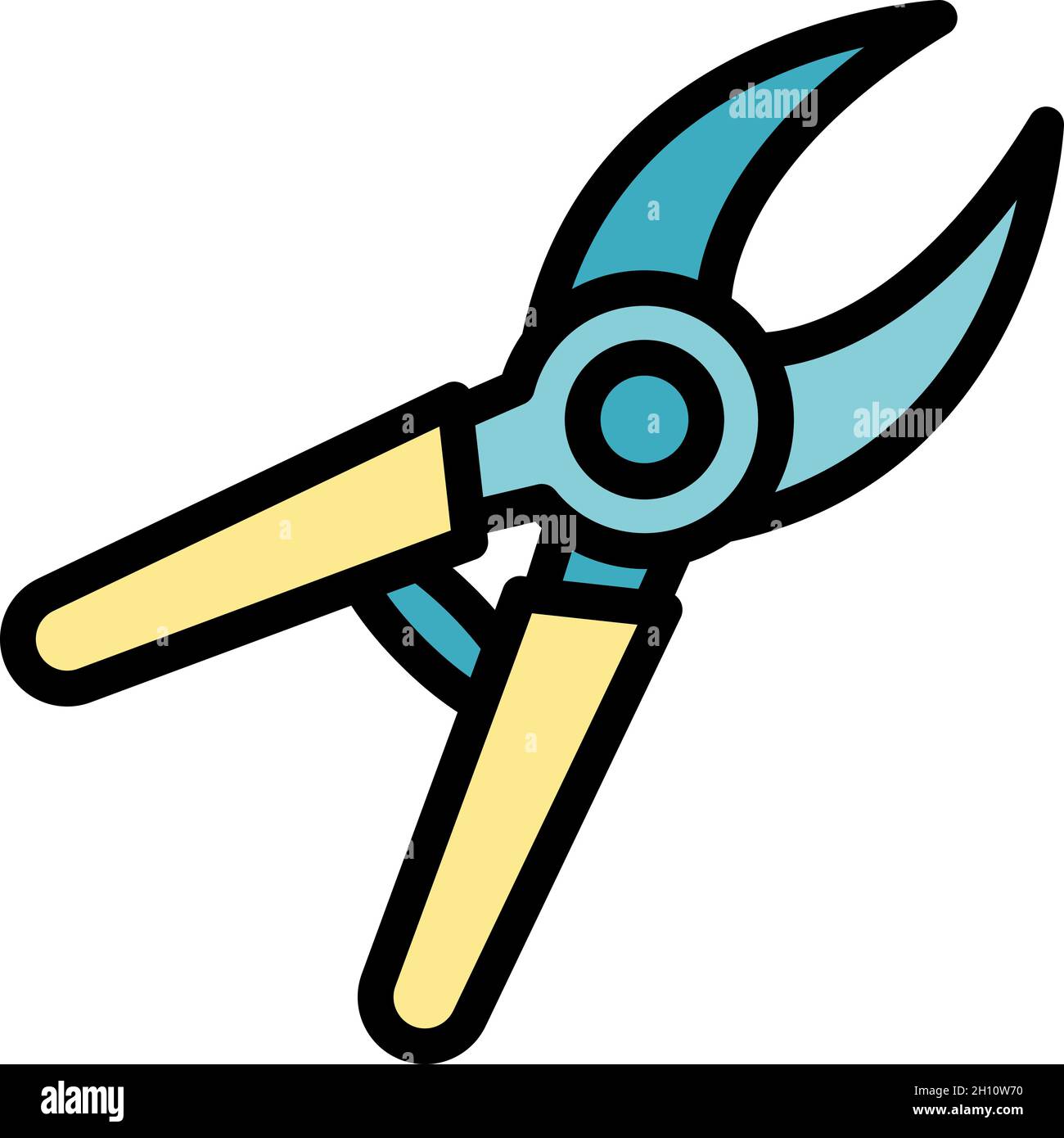 Botany shears icon. Outline botany shears vector icon color flat ...