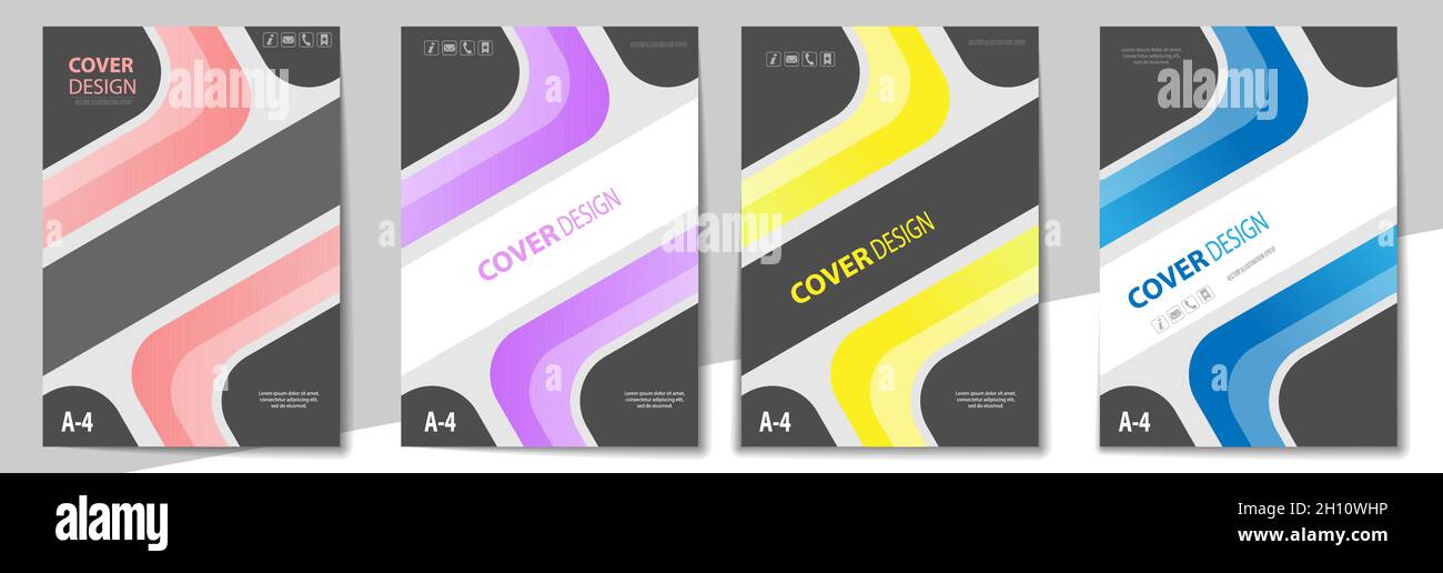 Template of a modern layout for the cover of brochures, magazines ...