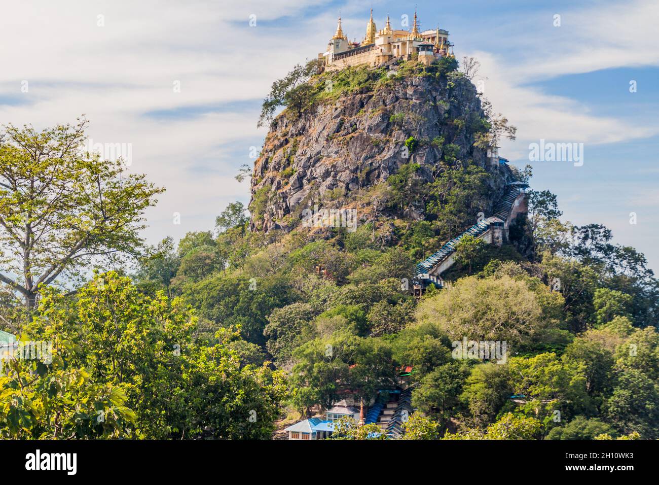 View of Mt Popa mountain in Myanmar Stock Photo - Alamy
