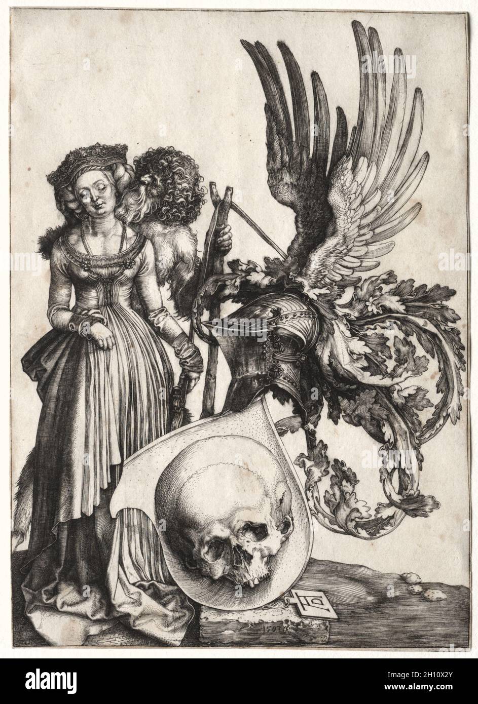 Coat of Arms with a Skull, 1503. Albrecht Dürer (German, 1471-1528 ...