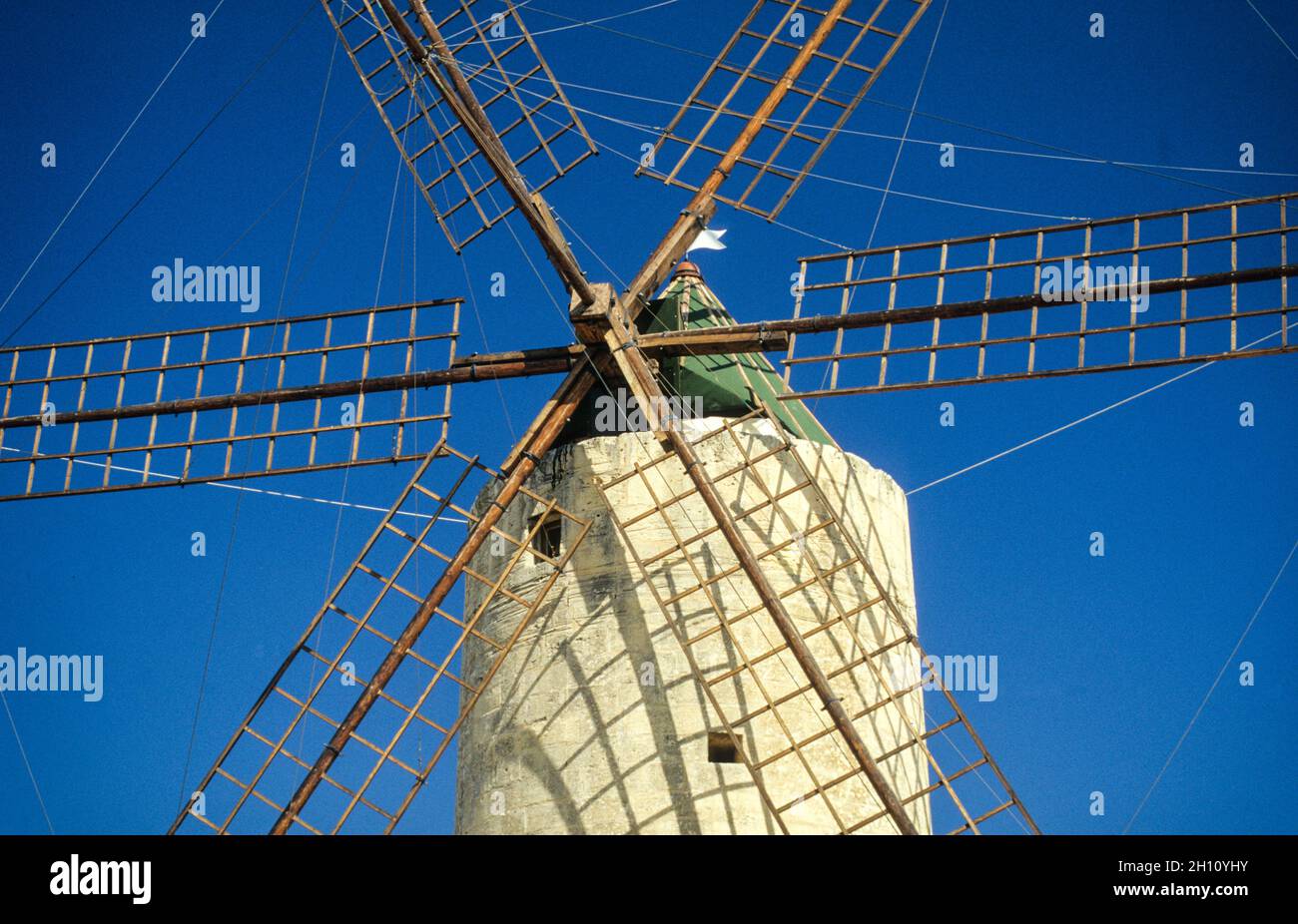 Historic windmill on Gozo island Stock Photo - Alamy