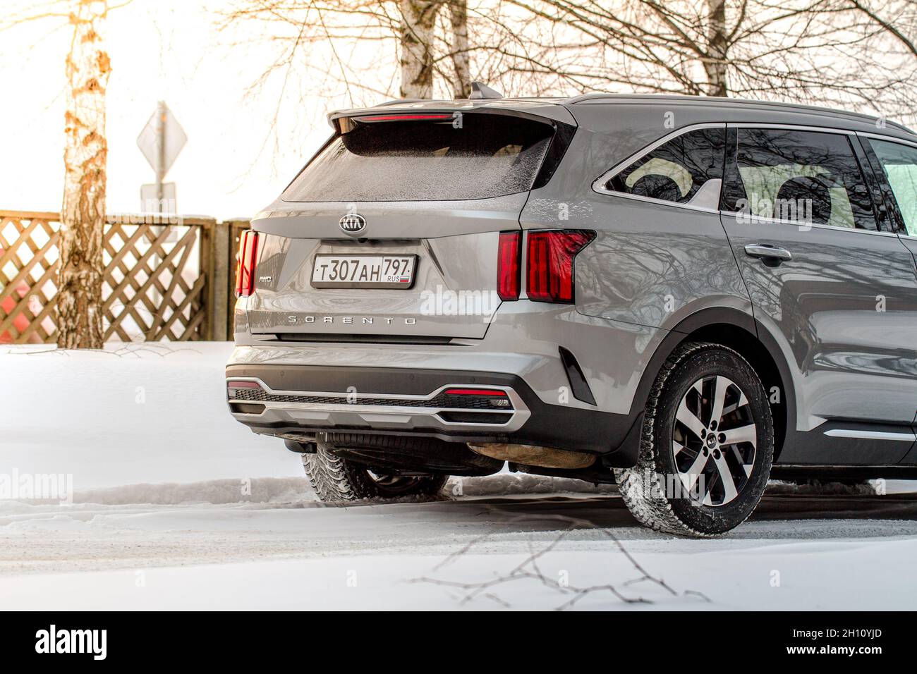 MOSCOW, RUSSIA - FEBRUARY 7, 2021 Kia Sorento Fourth generation MQ4 ...