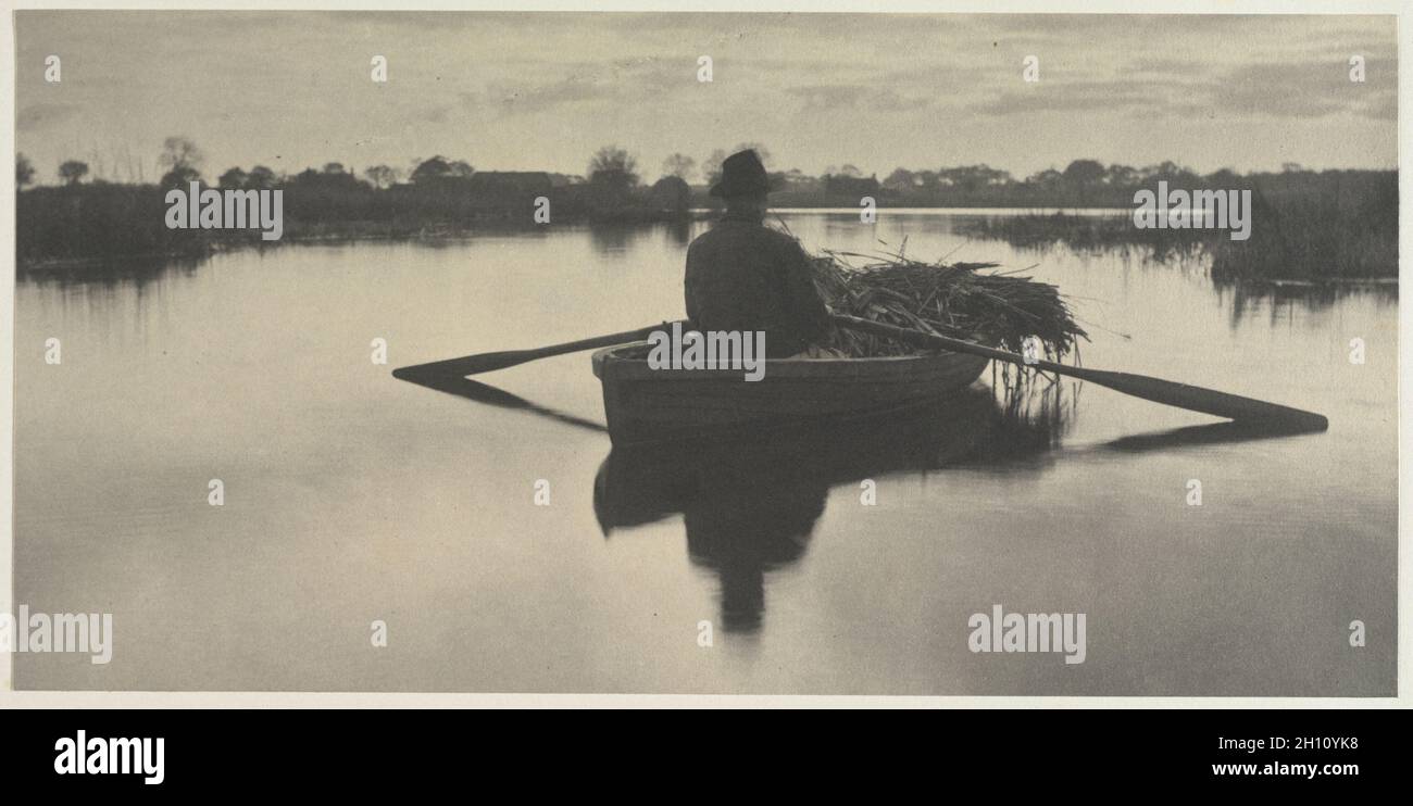 Life and Landscape on the Norfolk Broads, pl. XXI: Rowing Home the ...