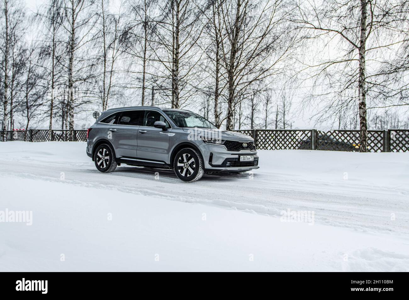 MOSCOW, RUSSIA - FEBRUARY 7, 2021 Kia Sorento Fourth generation MQ4 ...
