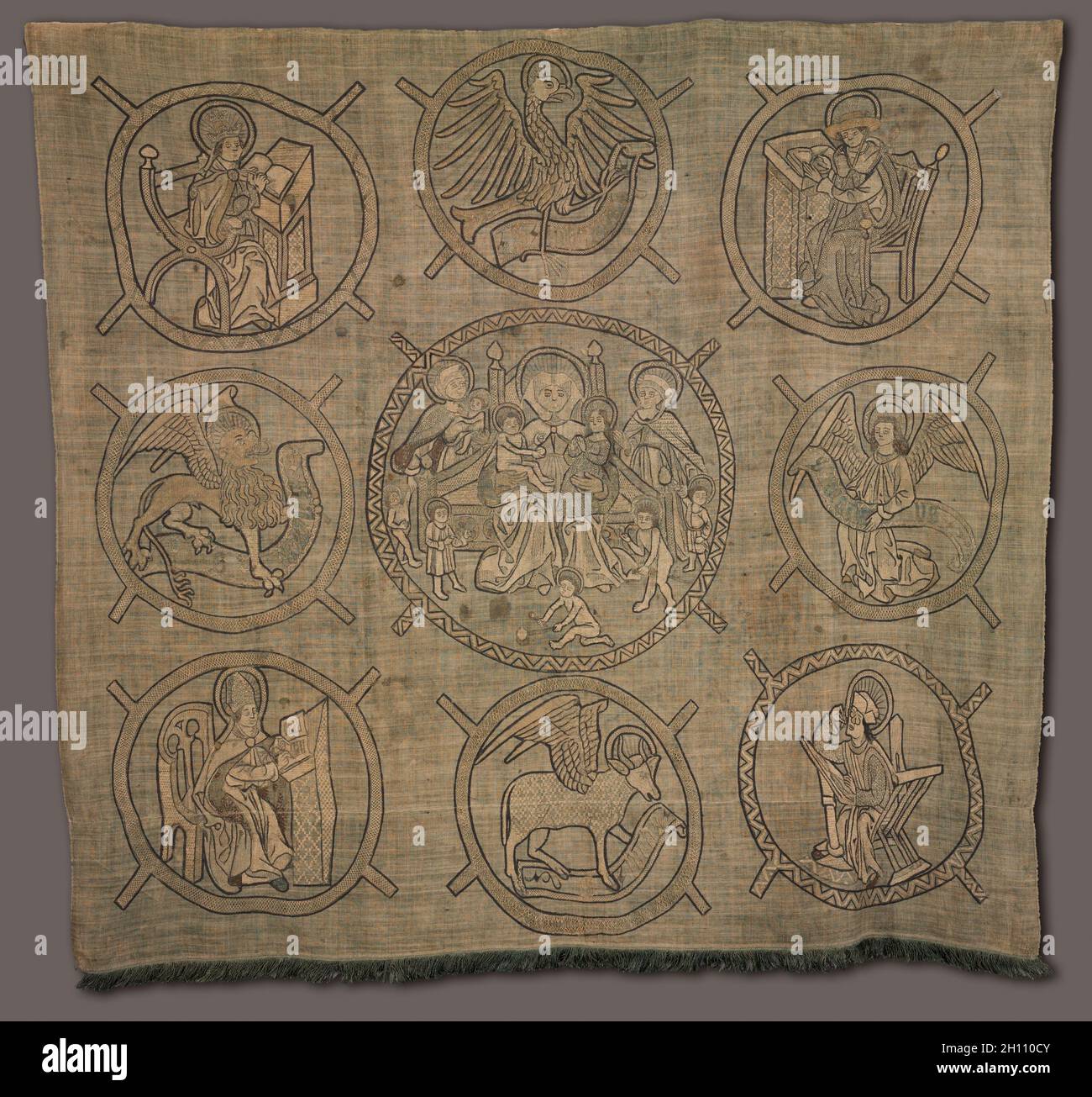 Embroidered Panel: Holy Kinship, 1500s. Germany or Switzerland, 16th ...