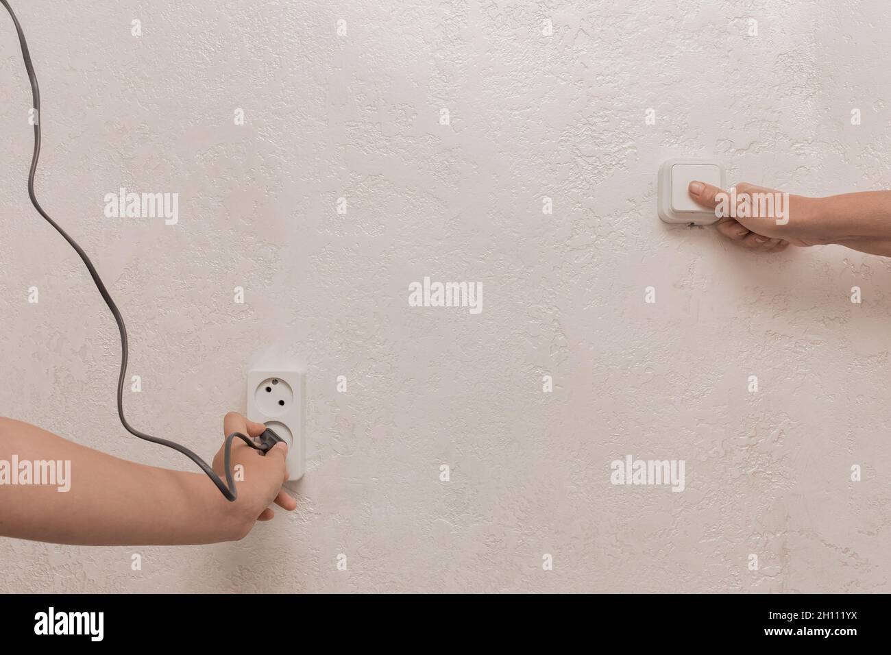 Home electrical appliances, plug and socket safe use, power of ...