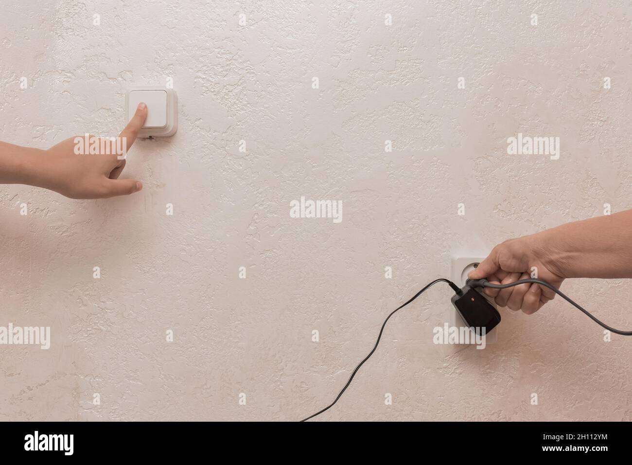 Home electrical appliances, plug and socket safe use, power of ...