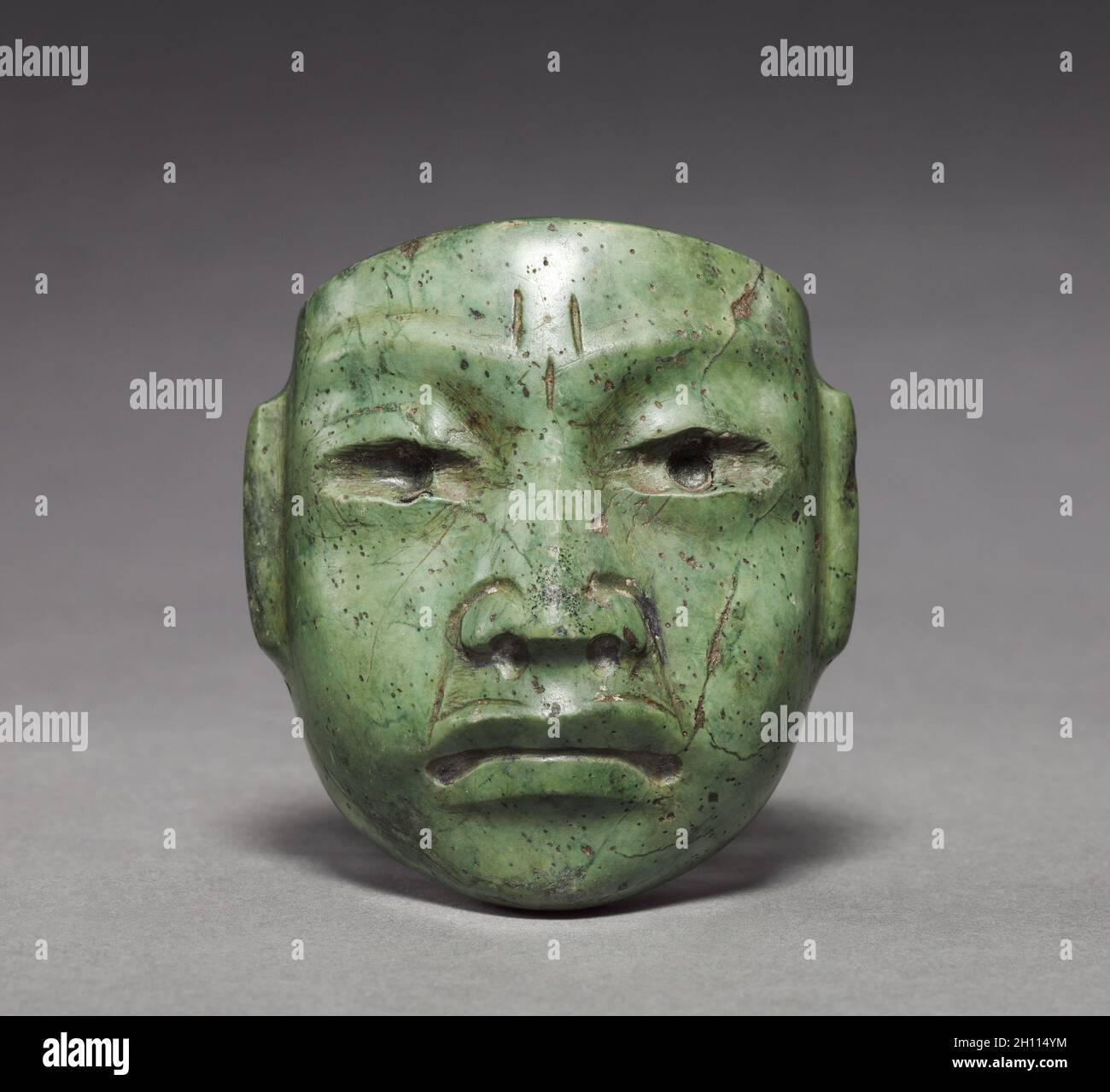 Miniature Mask, c. 900-400 BC. Mexico, Olmec, 1200-300 BC. Greenstone ...