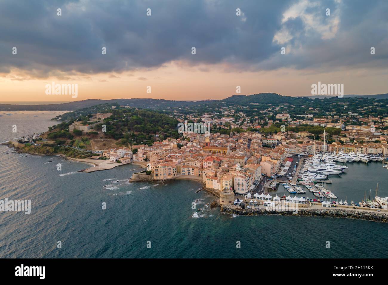 Sunrise over french harbor hi-res stock photography and images - Alamy