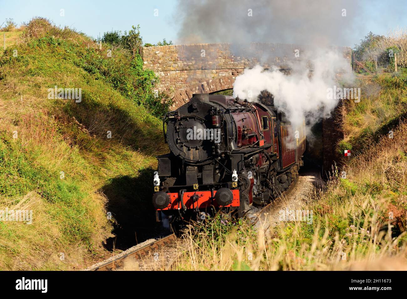 USATC Class S160 2-8-0 locomotive No 2253 Omaha passing Goodrington on ...