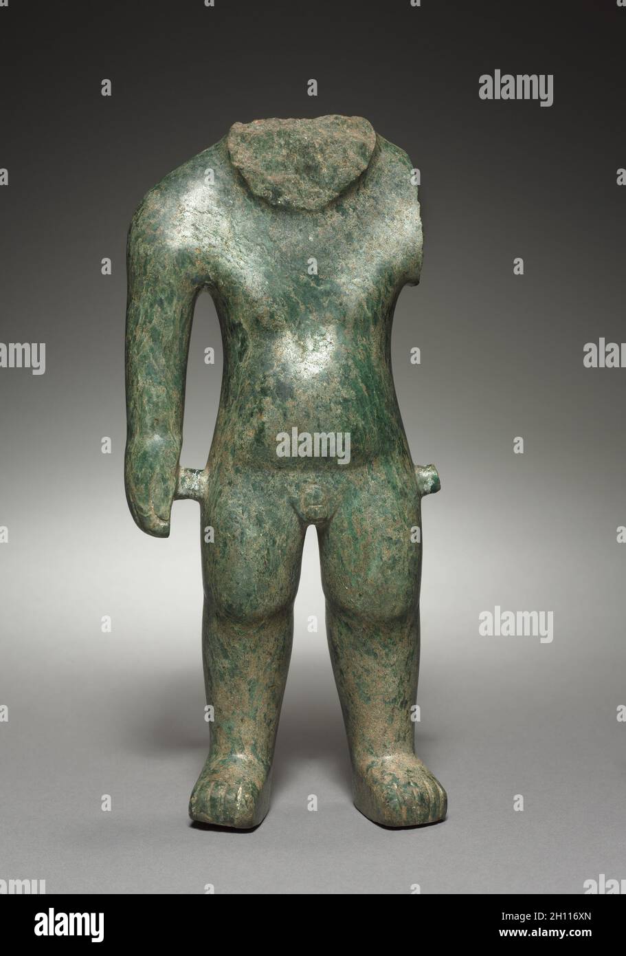 Figure Fragment, c. 900-400 BC. Mexico, Olmec, 1200-300 BC. Greenstone ...