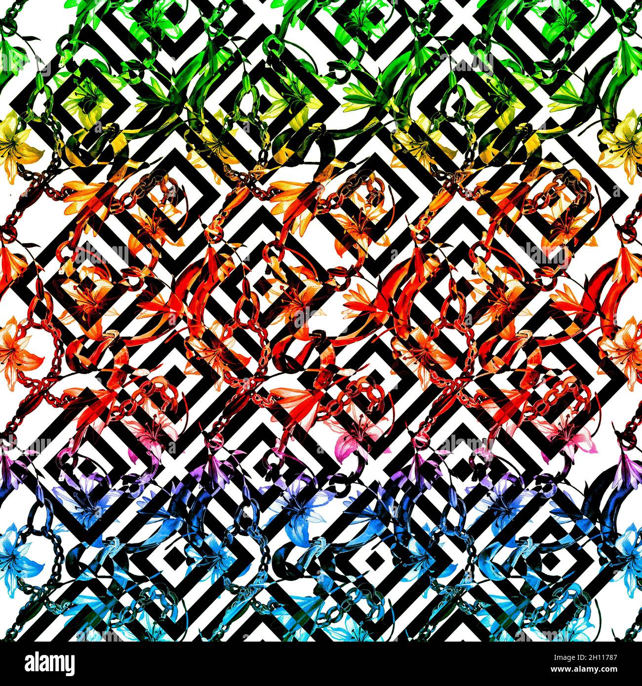 colorful textile print patterns, pillow designs Stock Photo - Alamy