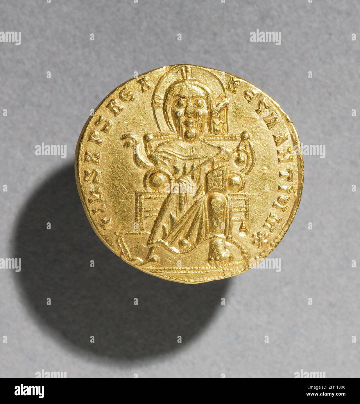Solidus with Romanus I Lecapenus and His Son Christopher (obverse), 920 ...