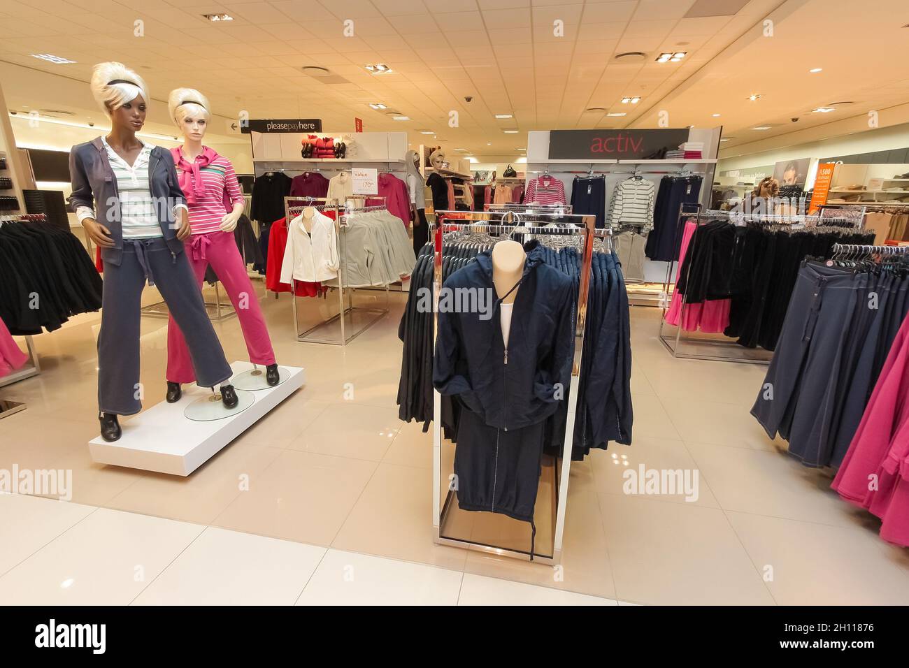 JOHANNESBURG, SOUTH AFRICA - Aug 16, 2021: The interior of Woolworths ...
