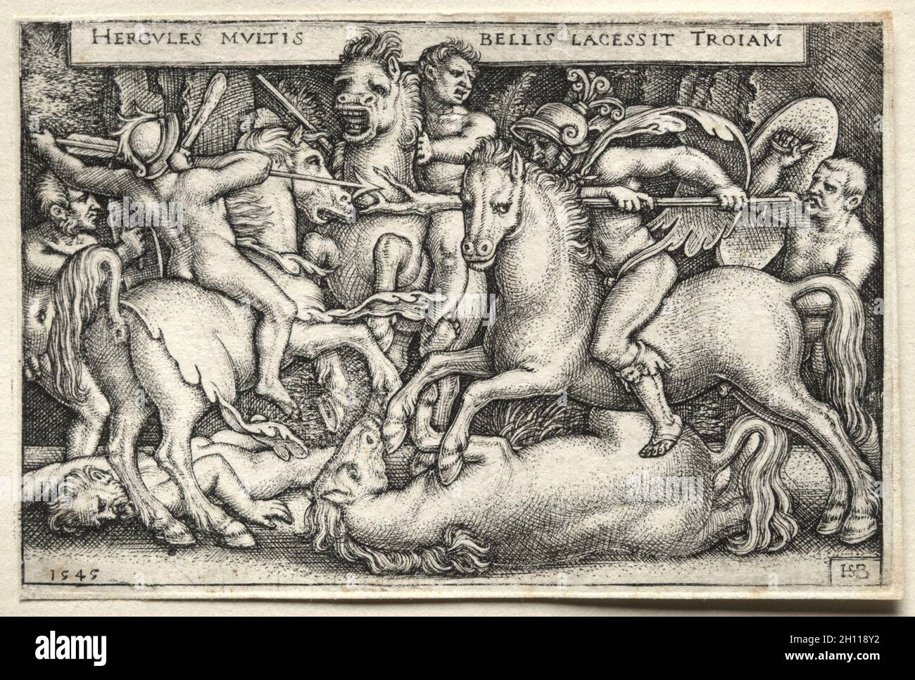 The Labors of Hercules: Hercules Conquering Troy, 1545. Hans Sebald ...