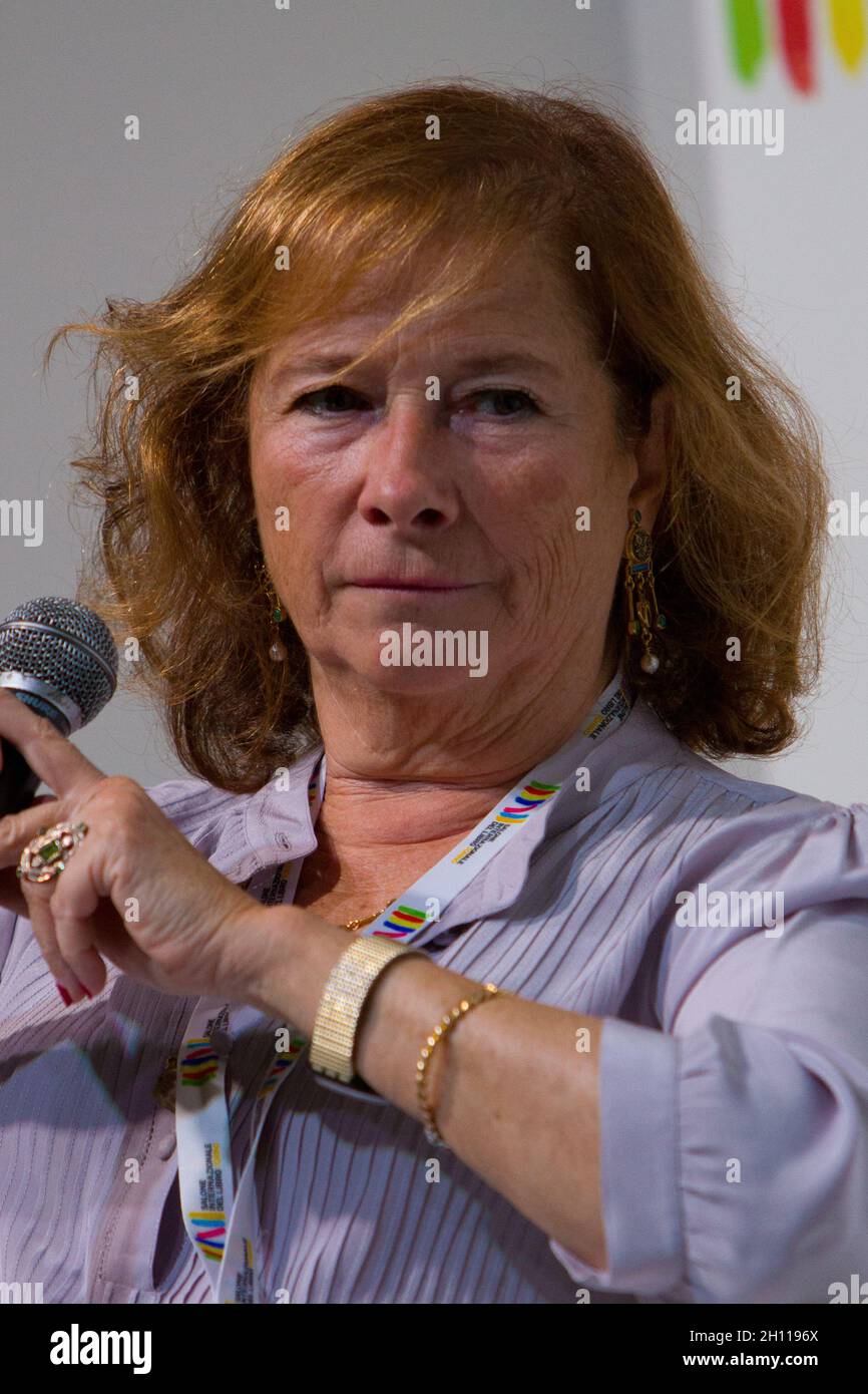 Torino, Italy. 15th October 2021. French author Alexandra Lapierre is ...