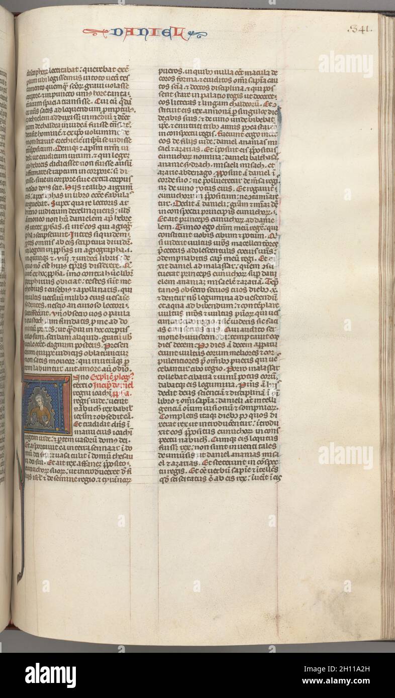 Fol. 341r, Daniel, historiated initial A, Daniel in the lions’ den, c ...
