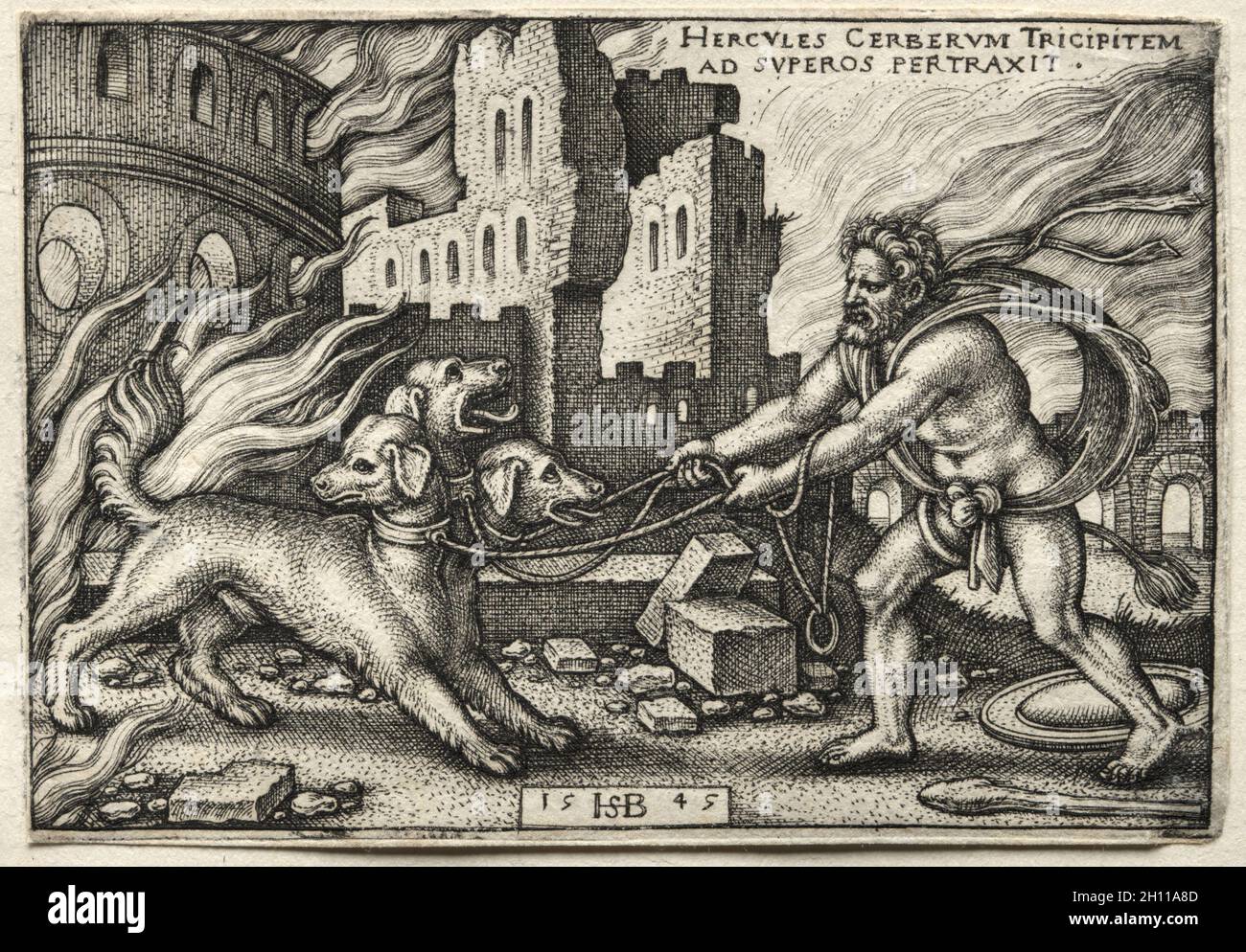 The Labors of Hercules: Hercules Dragging Cerberus from the Underworld ...