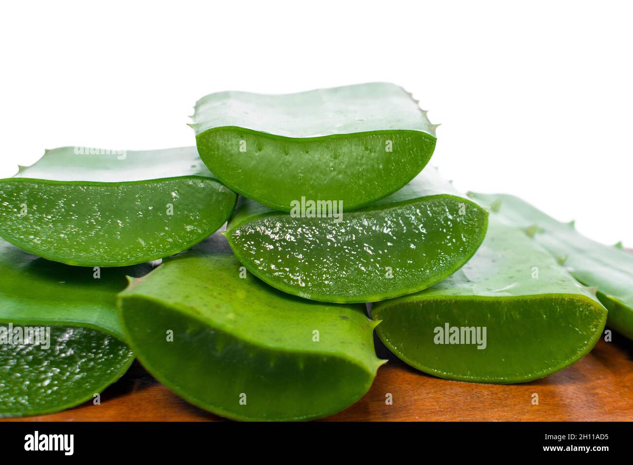 Fresh aloe vera leaf Stock Photo - Alamy