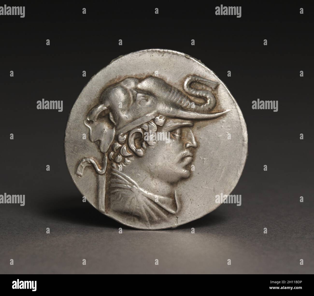 Coin of Demetrios, I (obverse), 200-190 BC. Afghanistan, Bactria ...