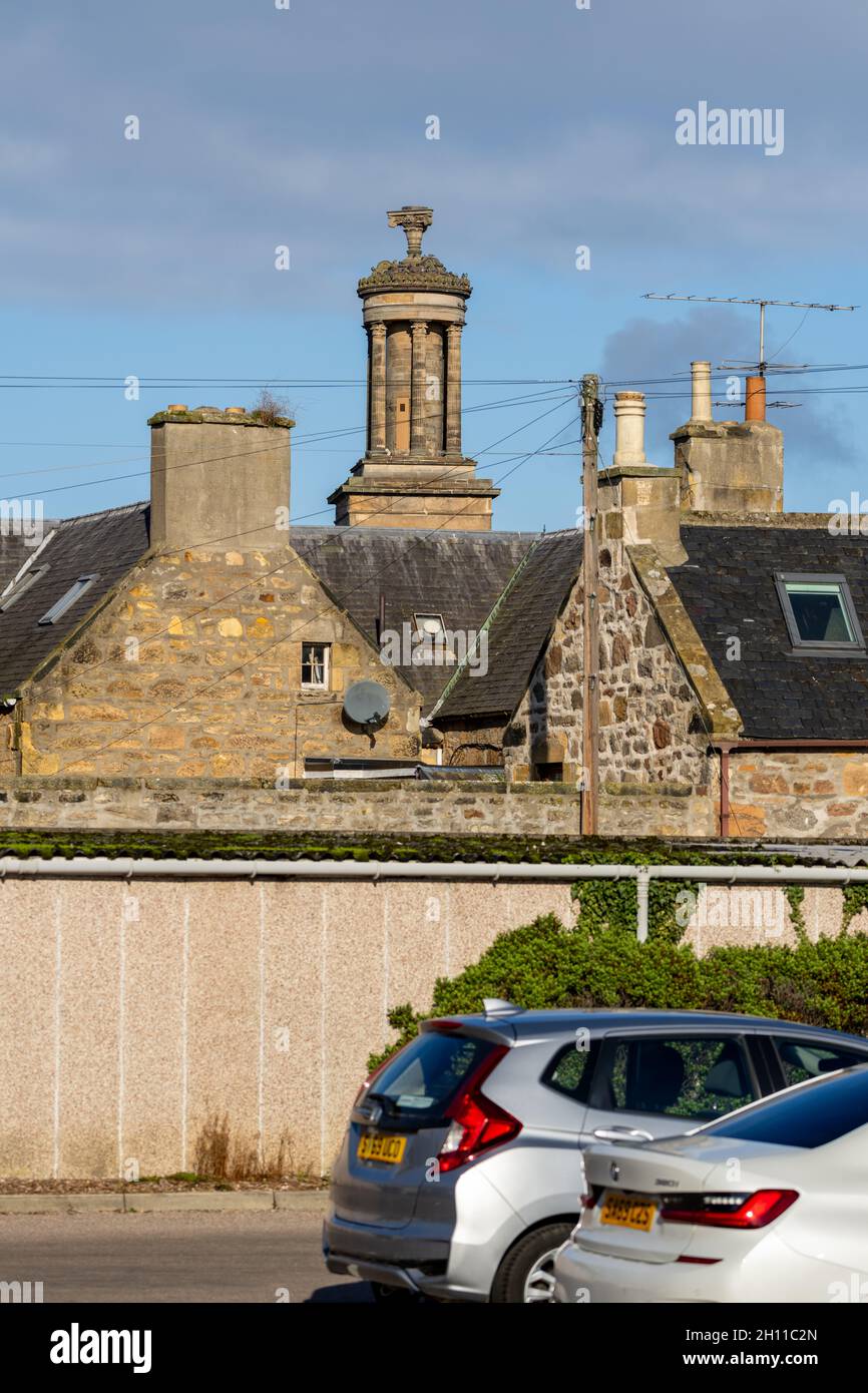 15 October 2021. Elgin, Moray, Scotland, UK. This is a street scene ...