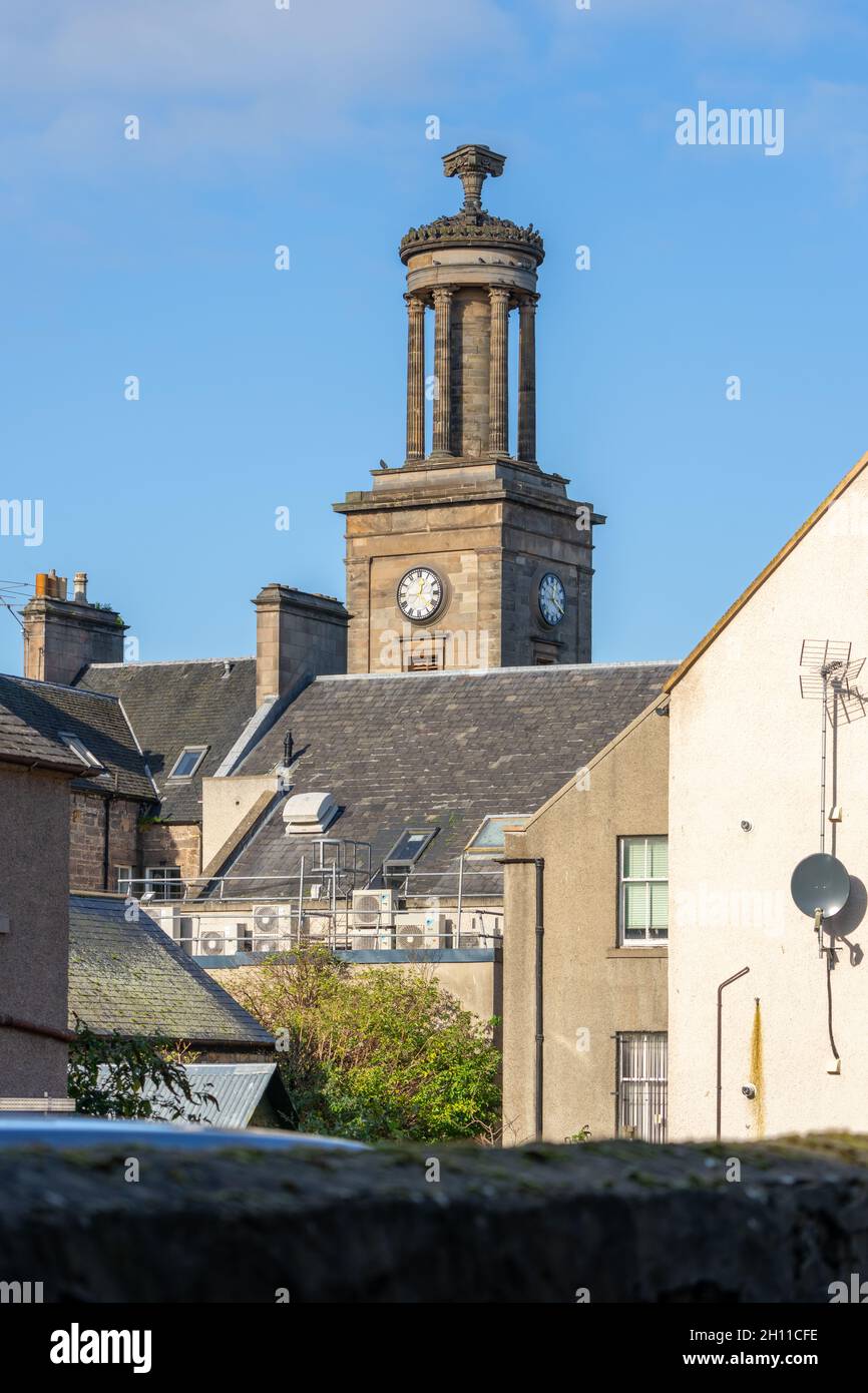 15 October 2021. Elgin, Moray, Scotland, UK. This is a street scene ...