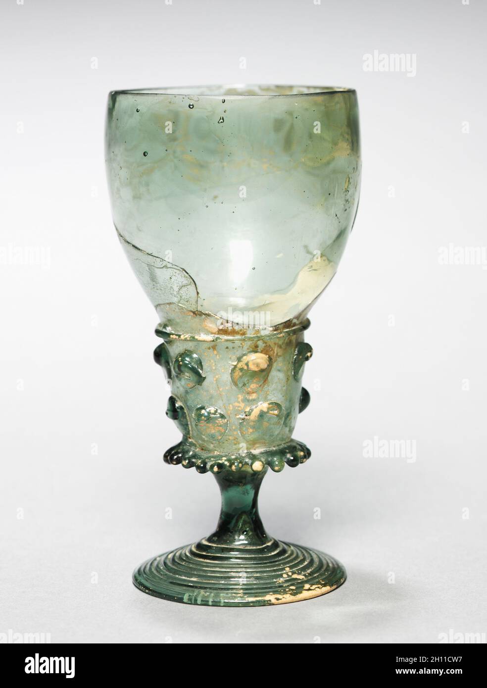 Goblet (Berkemeyer), c. 1525-1550. Germany, 16th century. Green glass ...