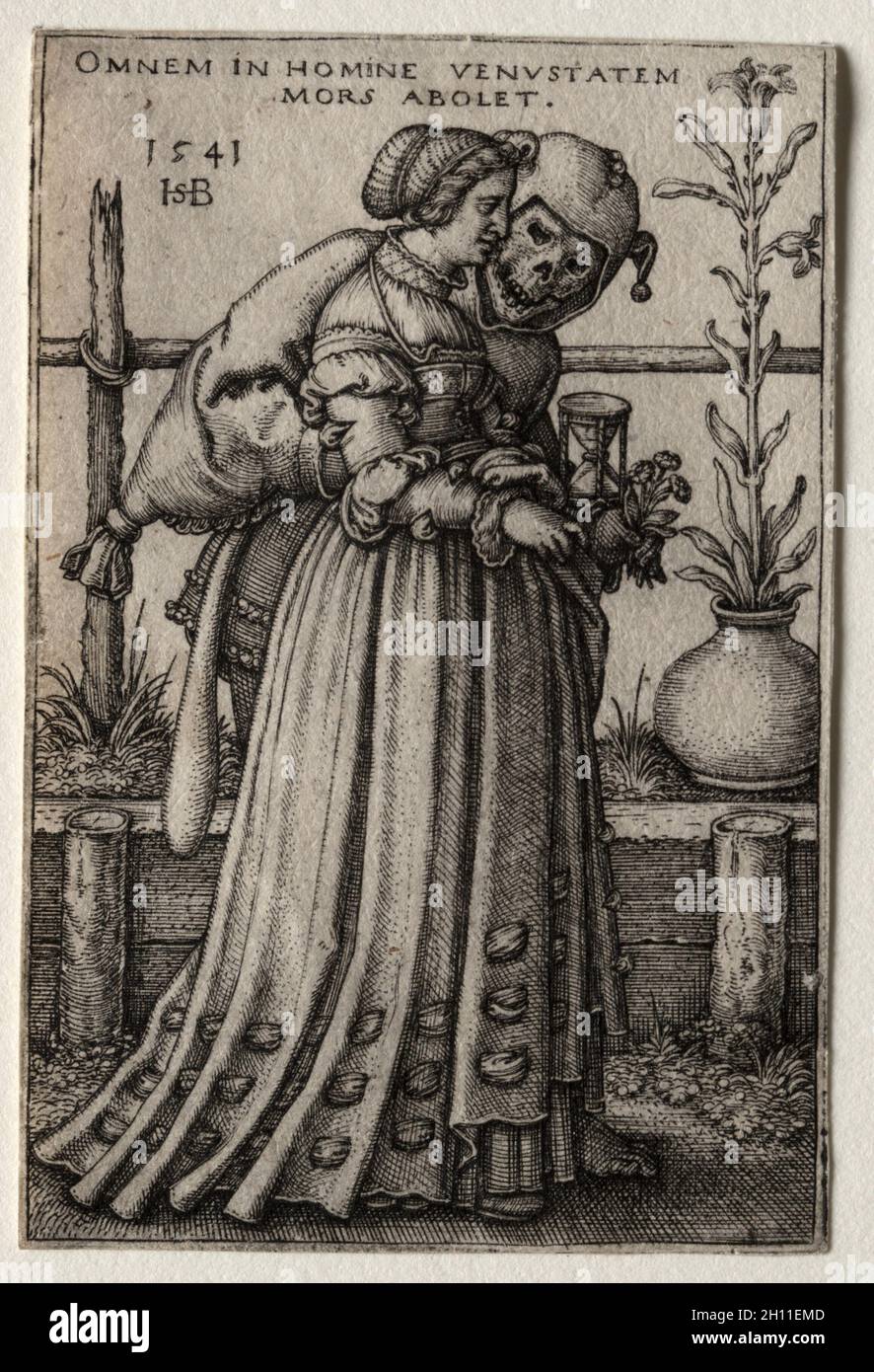 The Lady of Death Masquerading as a Fool, 1541. Hans Sebald Beham ...