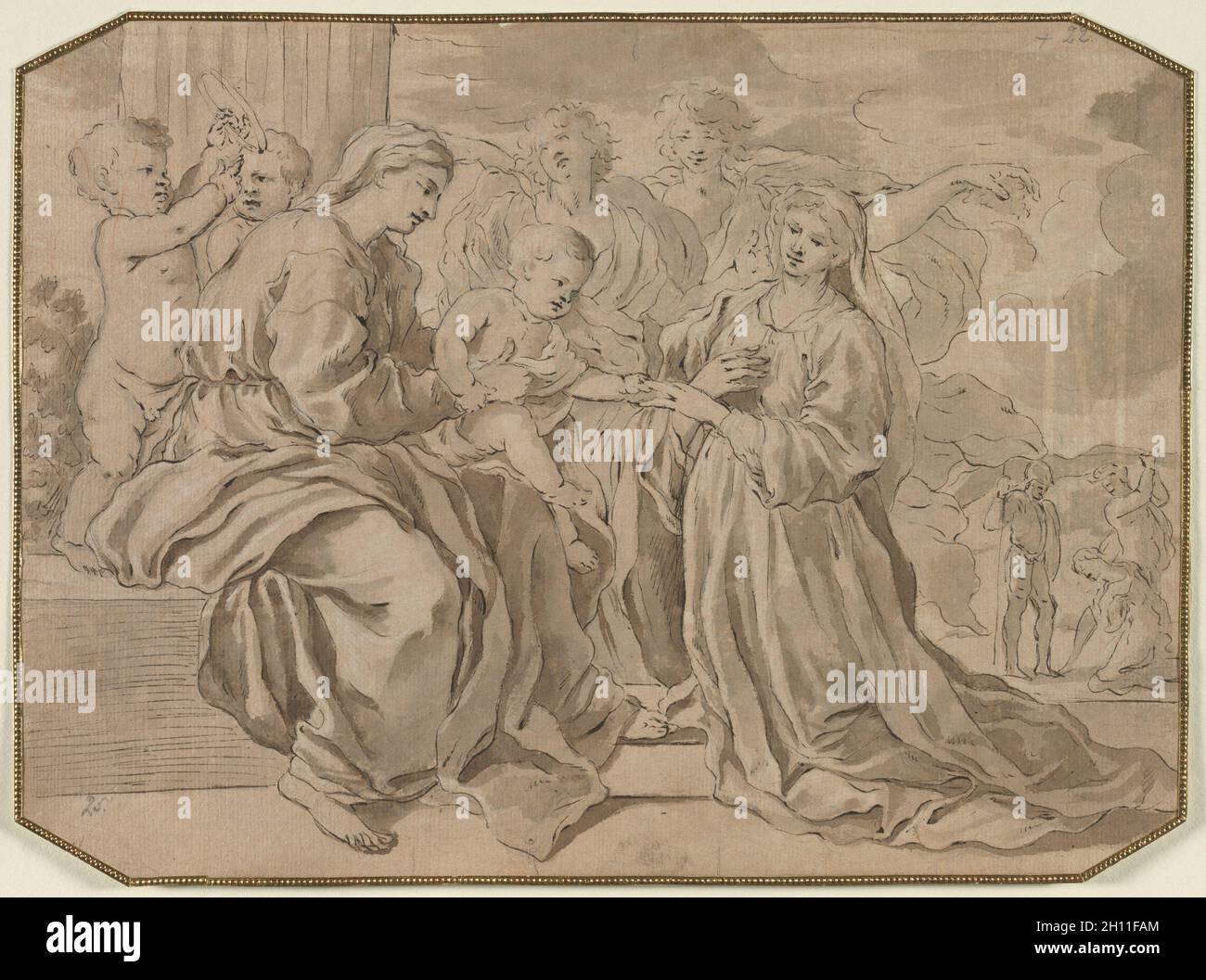 Mystic Marriage of St. Catherine. Copy after Nicolas Poussin (French ...