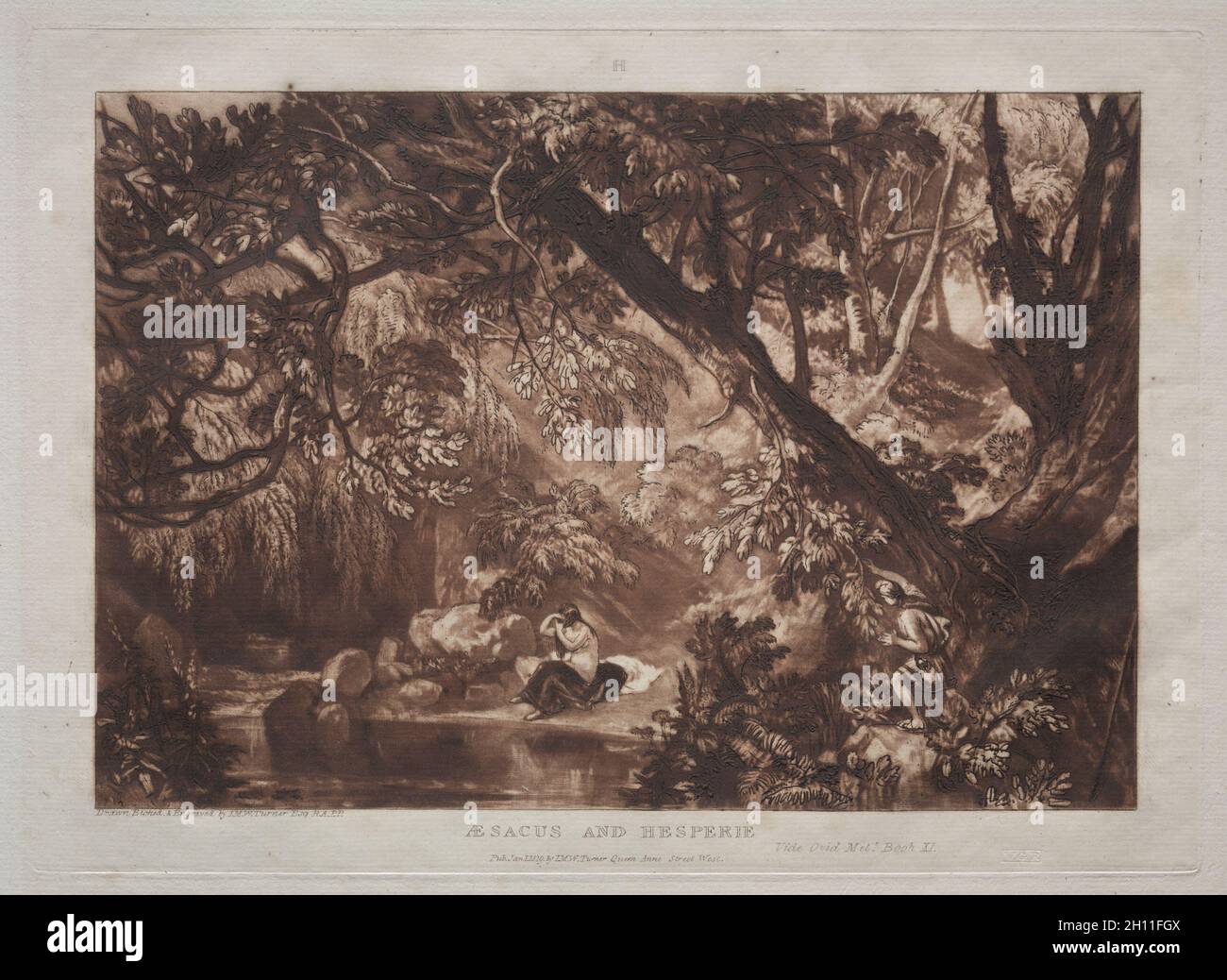 Liber Studiorum: Aesacus and Hesperie. Joseph Mallord William Turner ...