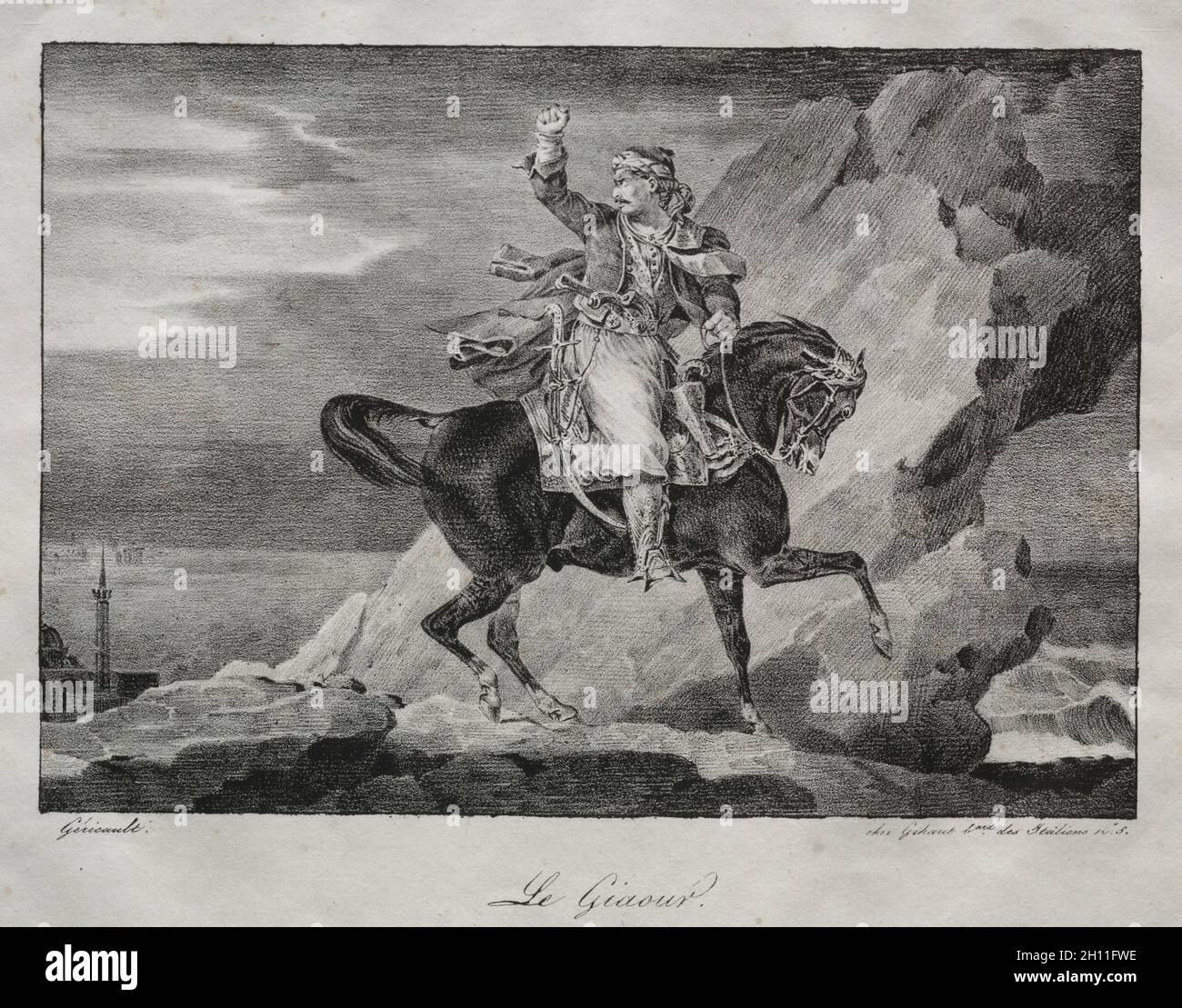 The Giaour, 1820. Théodore Géricault (French, 1791-1824). Lithograph ...