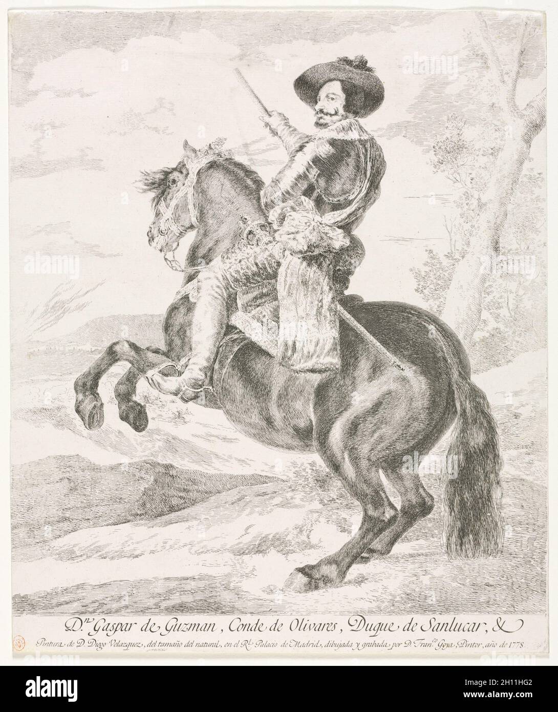 Gaspar de Guzman, 1778. Francisco de Goya (Spanish, 1746-1828). Etching ...