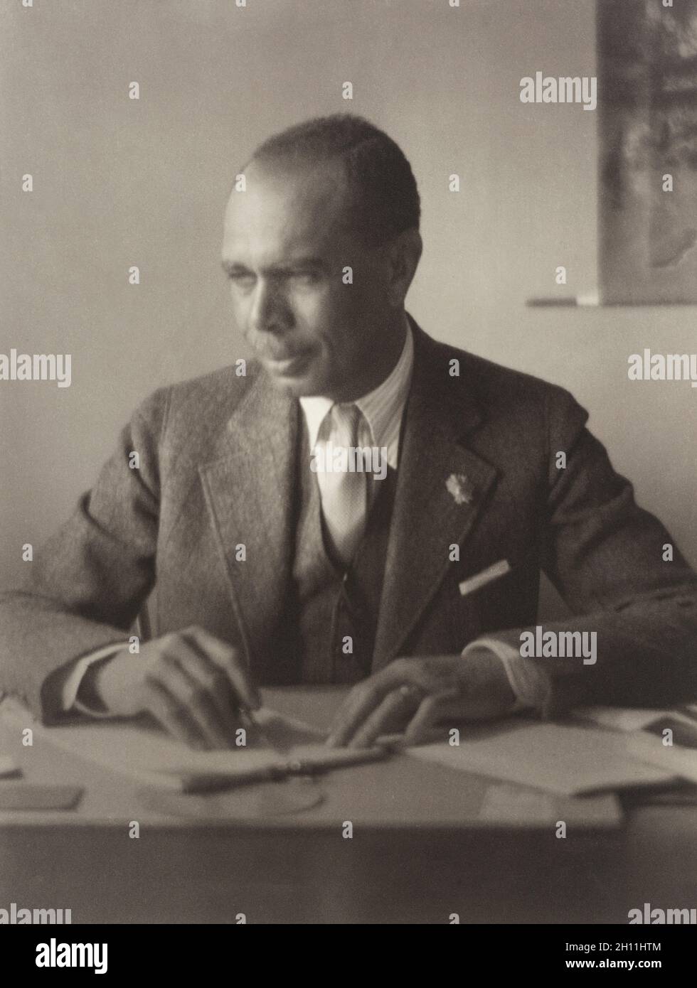 James Weldon Johnson (1871-1938), American Writer and Civil Rights Activist, seated Portrait ...