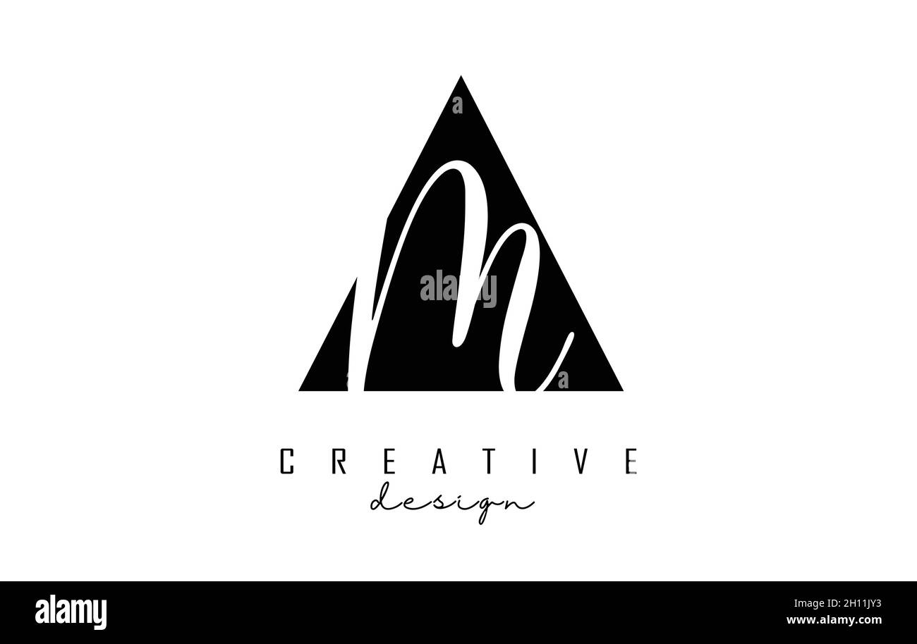 Letters AM A m Logo with a minimalist design. Abstract letters A and M ...