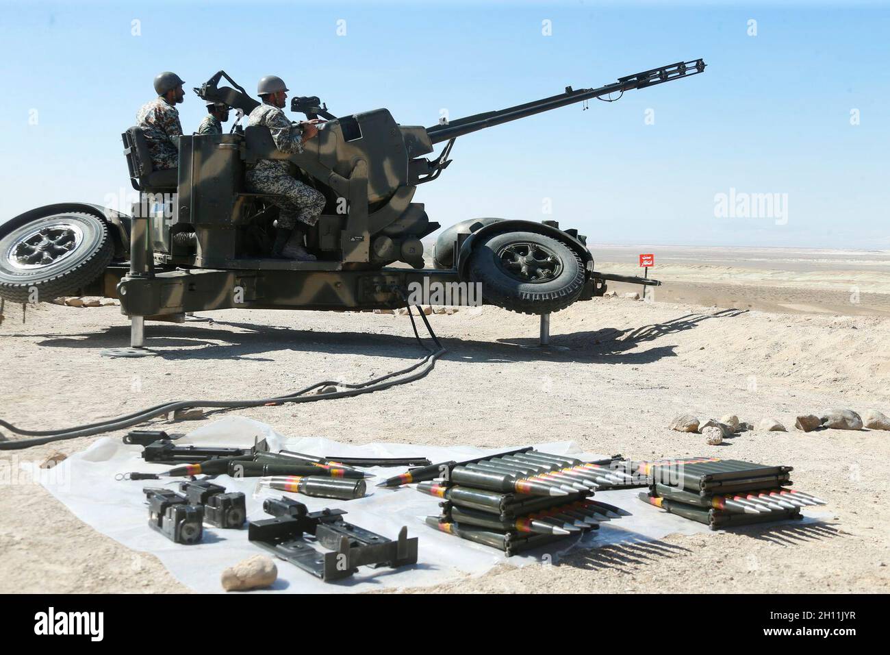 October 13, 2021, Central desert, Tehran, Iran: A handout photo made ...