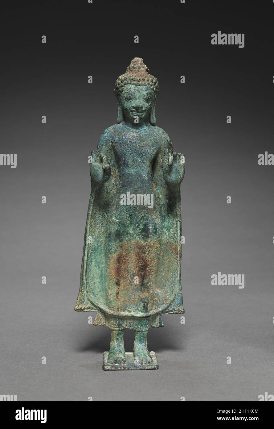 Buddha with Hands in Gesture of Teaching, Vitarka Mudra, 600s. Thailand ...