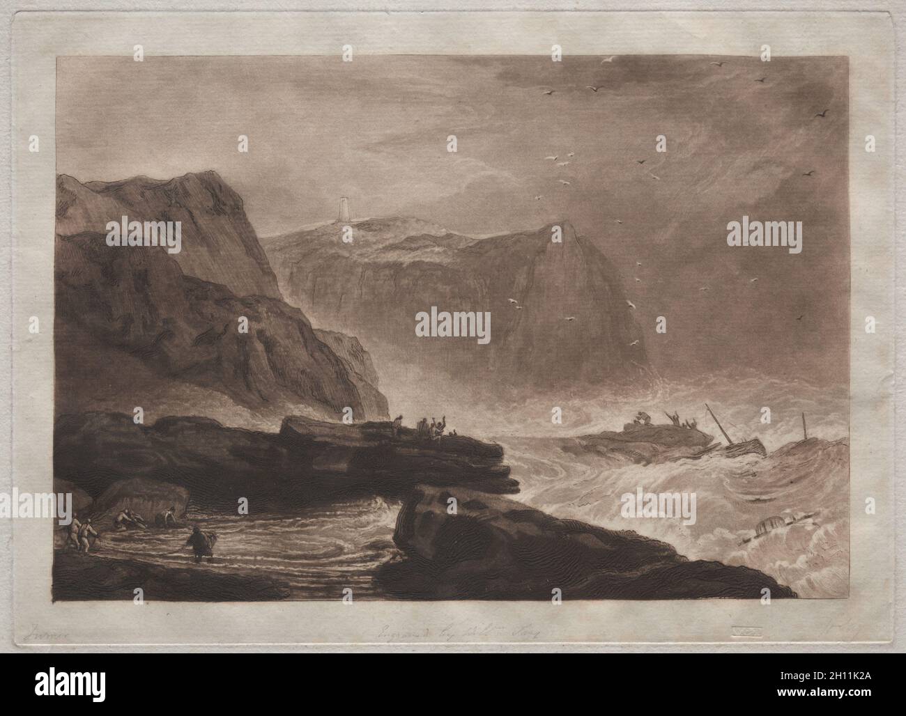 Liber Studiorum: Coast of Yorkshire, near Whitby. Joseph Mallord ...