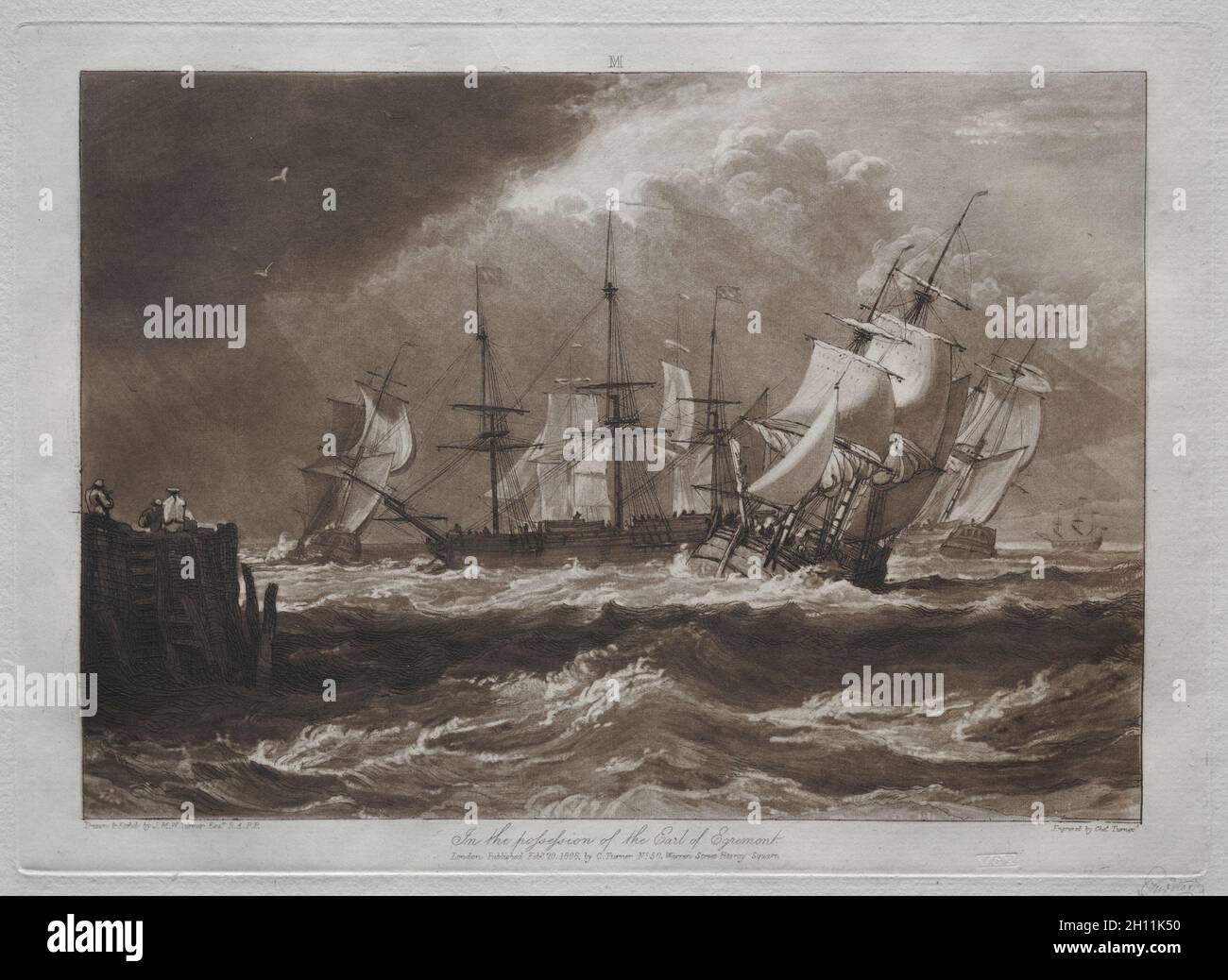 Liber Studiorum: Ships in a Breeze. Joseph Mallord William Turner ...