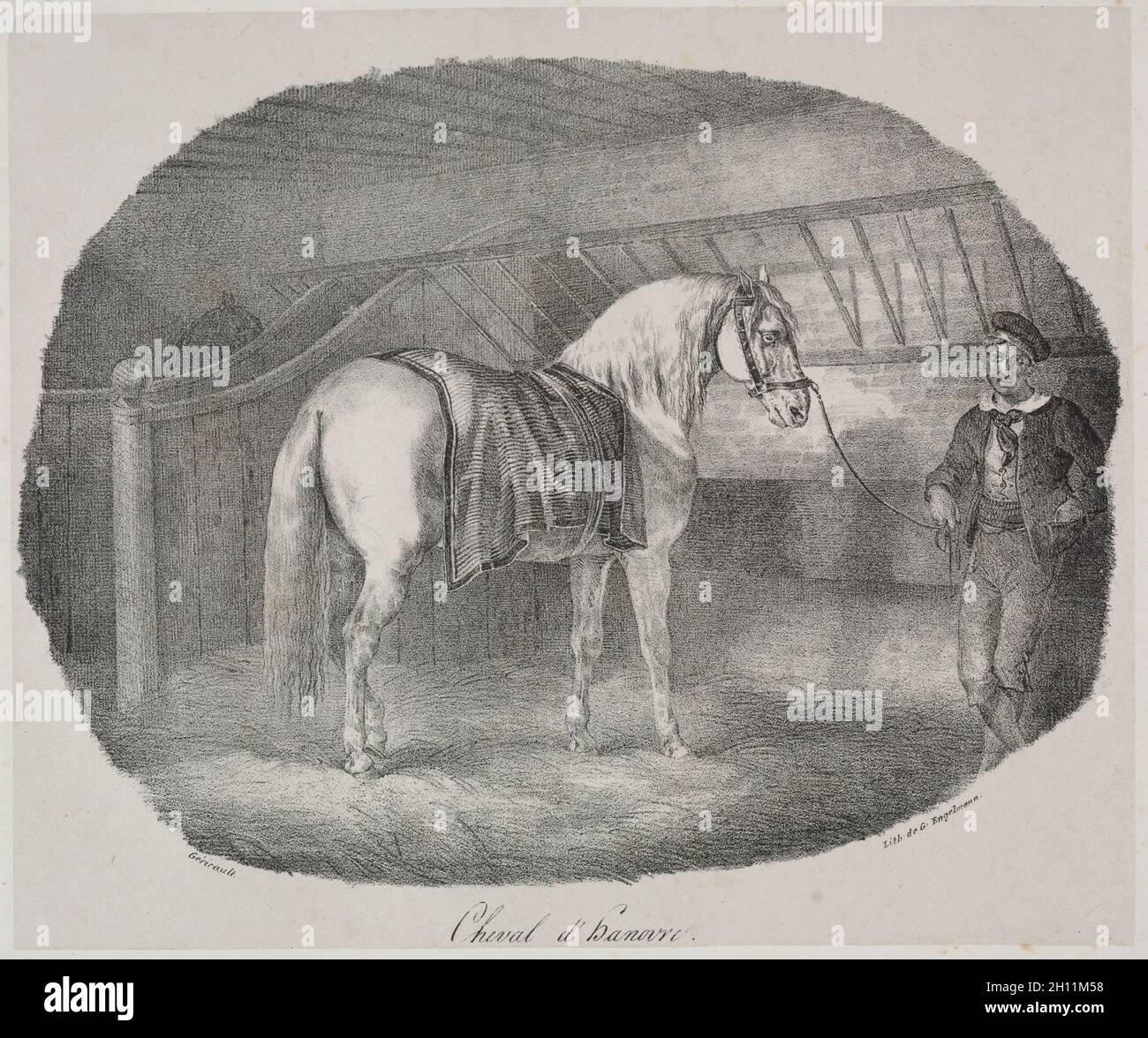 Lithographic Studies of Horses: Horse from Hanover, 1822. Théodore Géricault (French, 1791-1824 ...