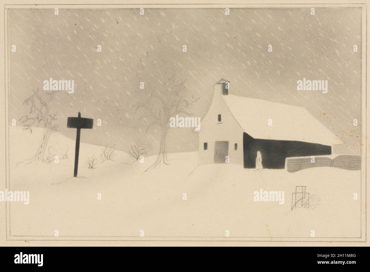 Snow Storm in Vermont, 1800s. Mary Altha Nims (American, 1817-1907 ...